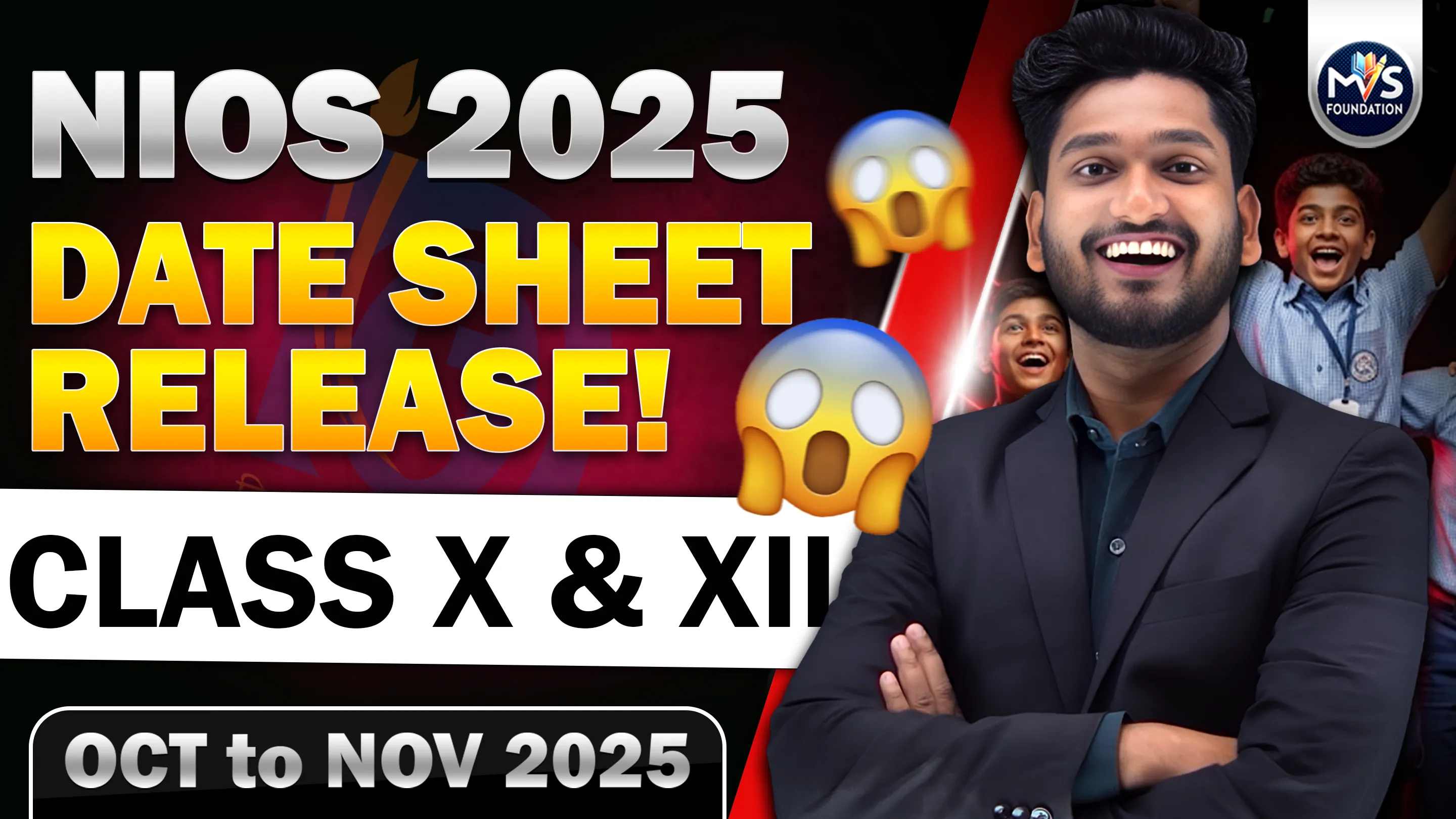 NIOS Date Sheet For Secondary (Class X) & SR. Secondary (Class XII) Theory Examination, October ...